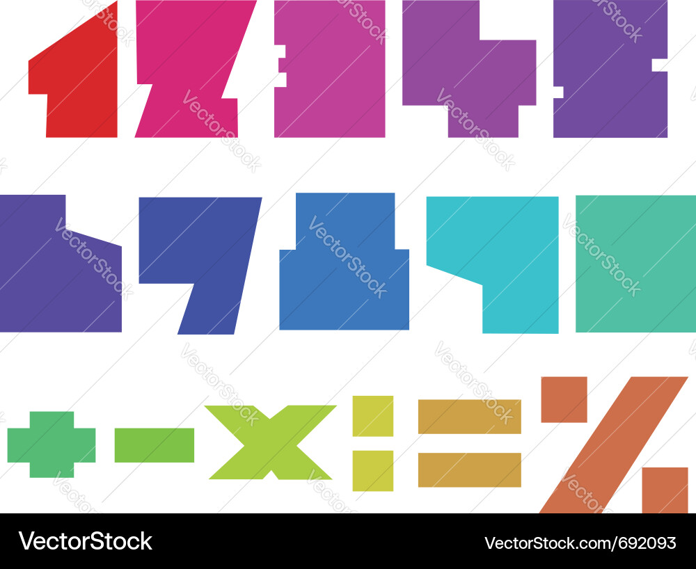 Square numbers Royalty Free Vector Image - VectorStock