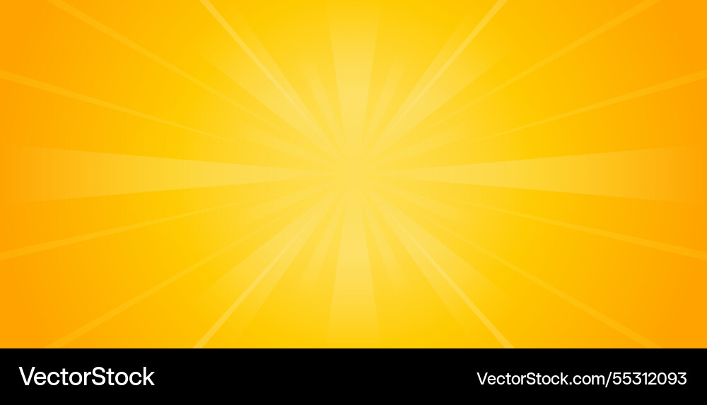Sunburst gradient orange yellow background Vector Image