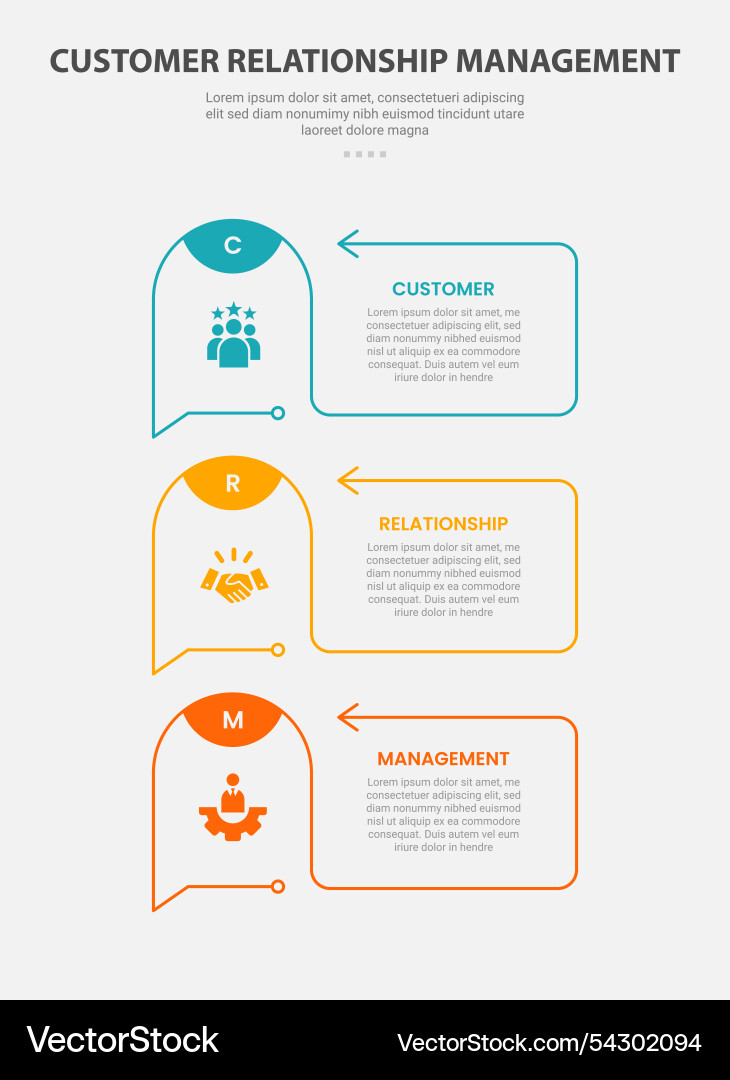 Crm customer relationship management infographic Vector Image