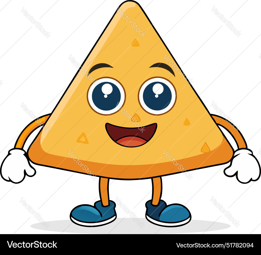 Cute samosa cartoon with in isolated layer Vector Image