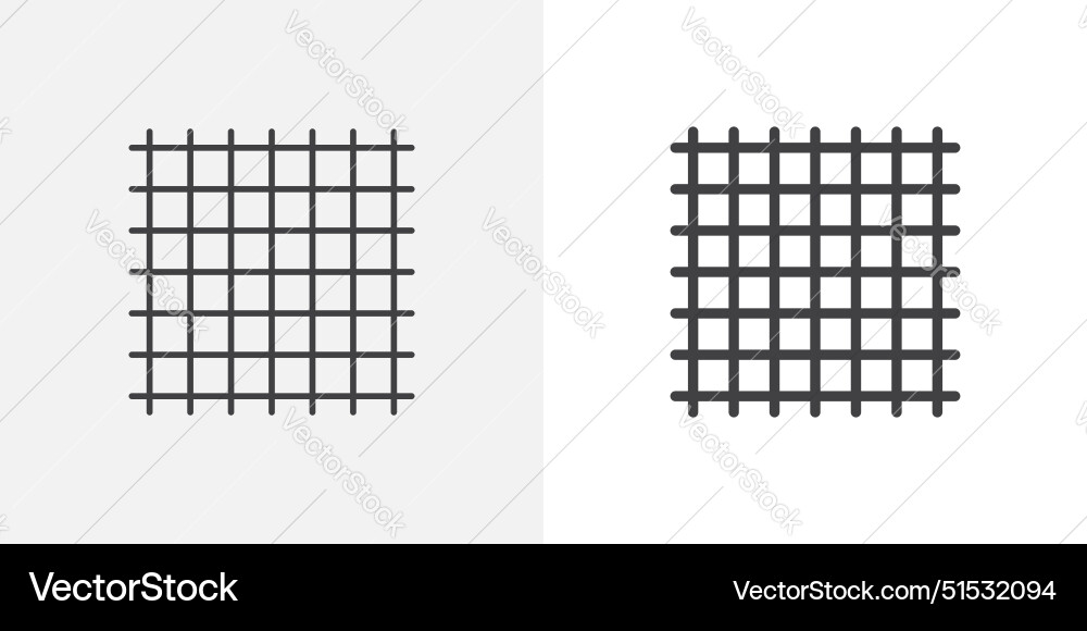 Grid icon set coordinate symbol in black filled Vector Image