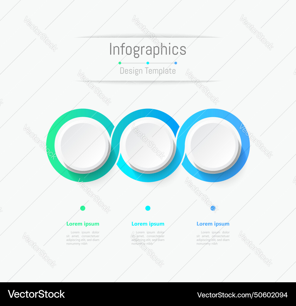Infographic 3 options design elements Royalty Free Vector