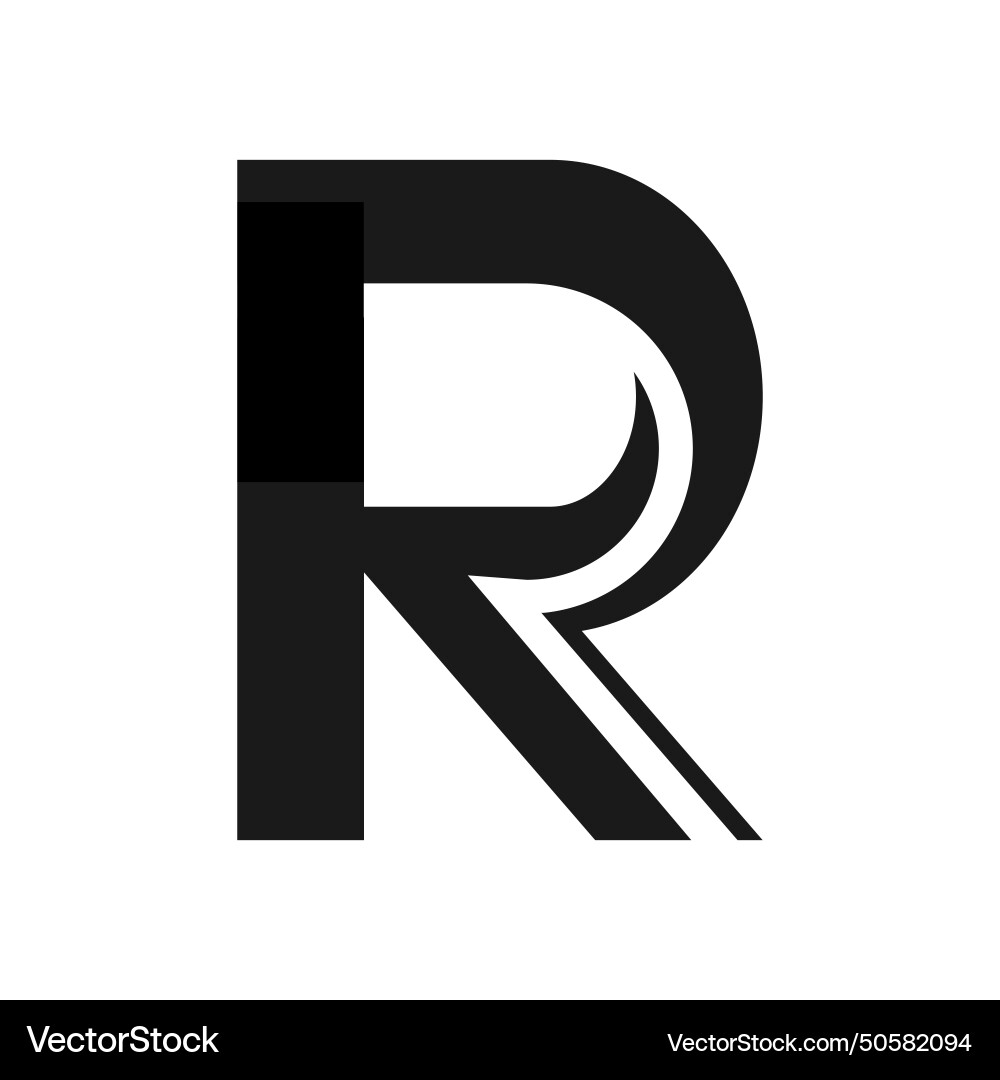 Letter r logo Royalty Free Vector Image - VectorStock