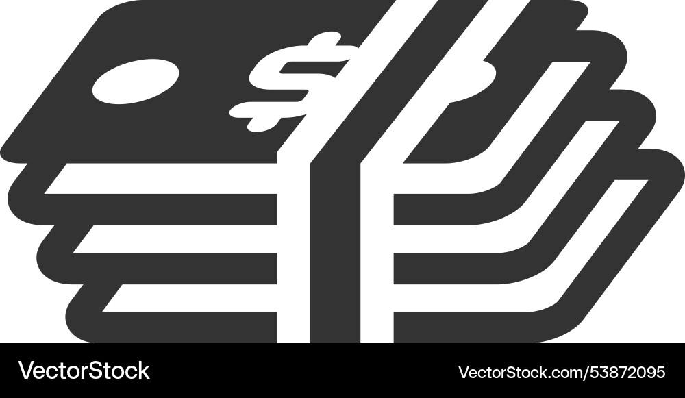 Cash bundle icon Royalty Free Vector Image - VectorStock