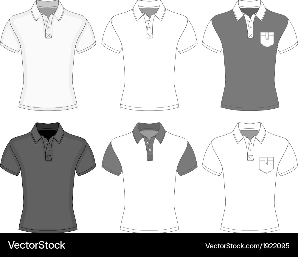 Mens short sleeve polo shirt Royalty Free Vector Image