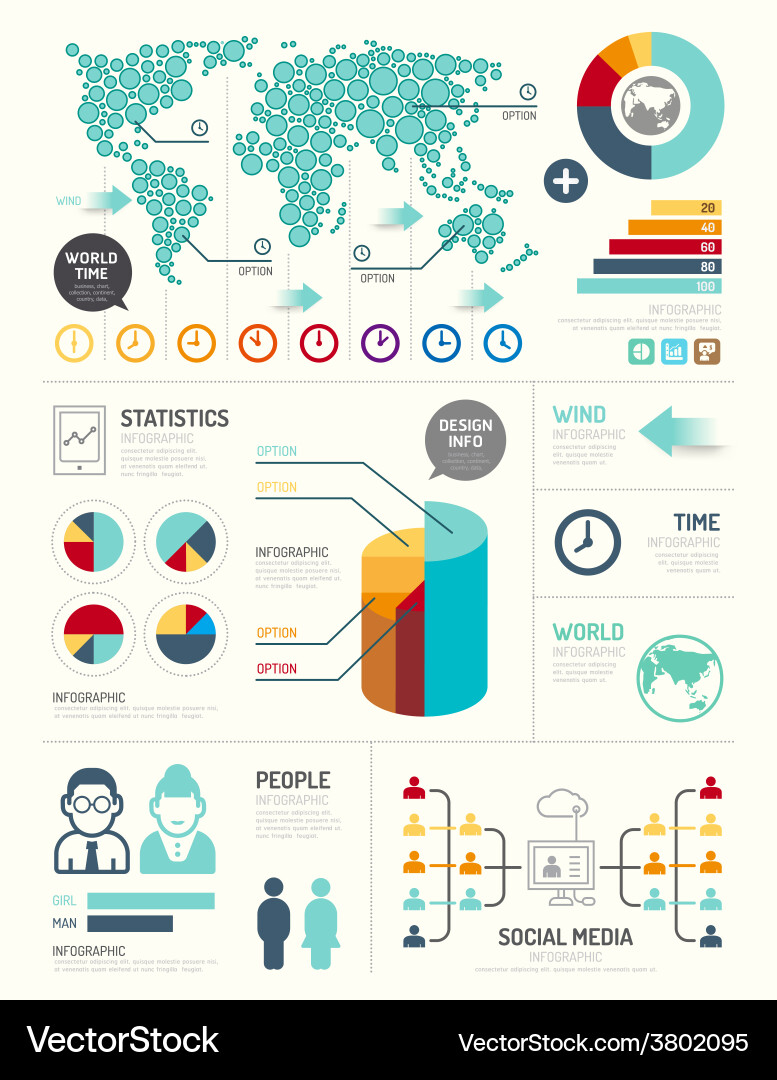 Modern design elements infographic template Vector Image