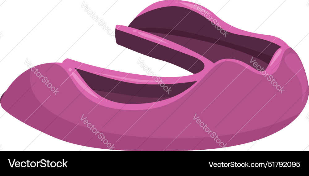 Purple shoe lying on its side isolated white Vector Image