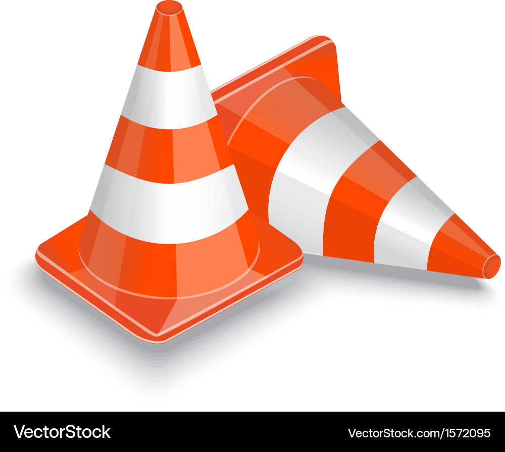 Traffic cone Royalty Free Vector Image - VectorStock