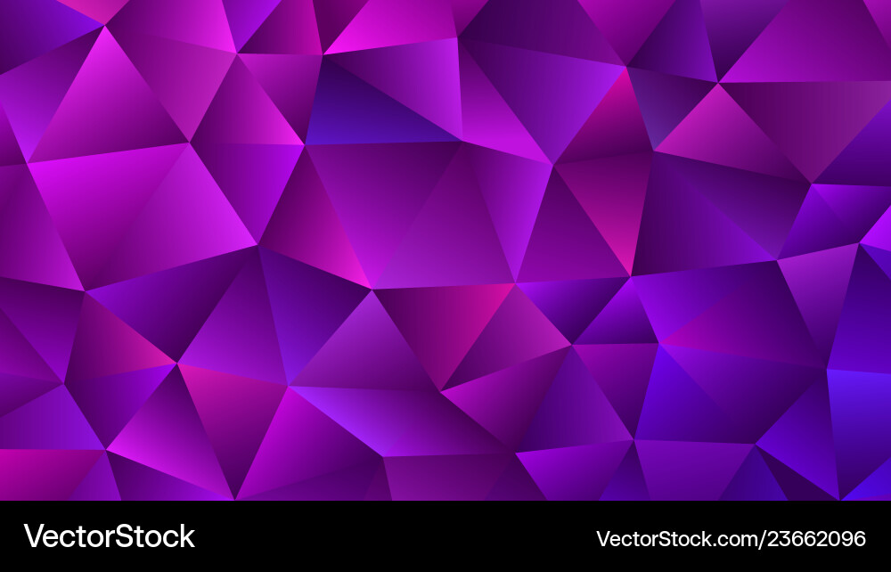 Amethyst low poly backdrop trendy violet triangle Vector Image