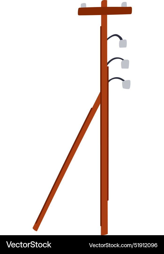 Grid electric pylon cartoon Royalty Free Vector Image