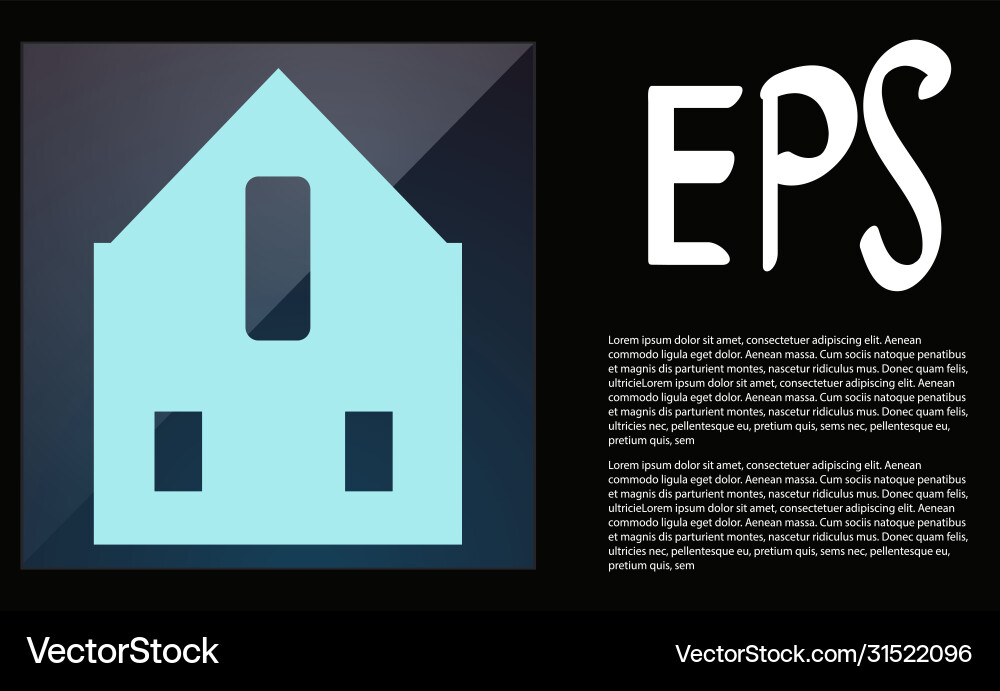 Icon house building in flat style Royalty Free Vector Image