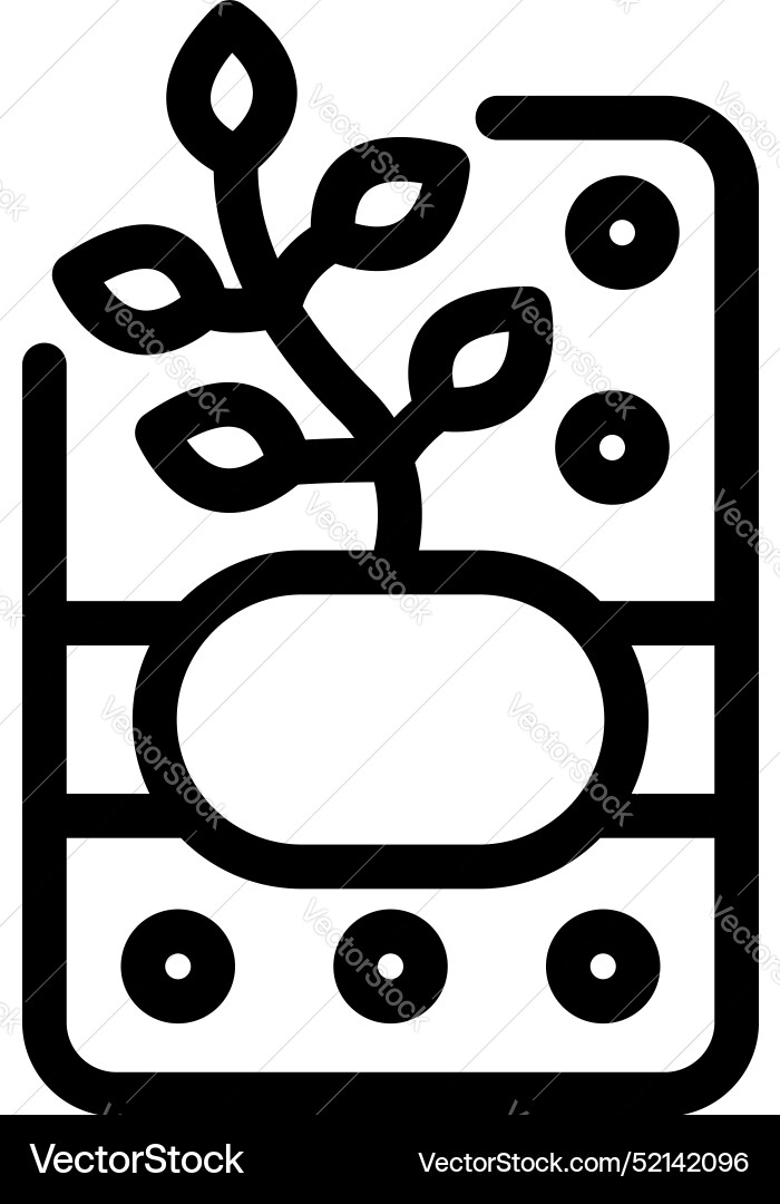 Plant growing in smart farm system icon Royalty Free Vector