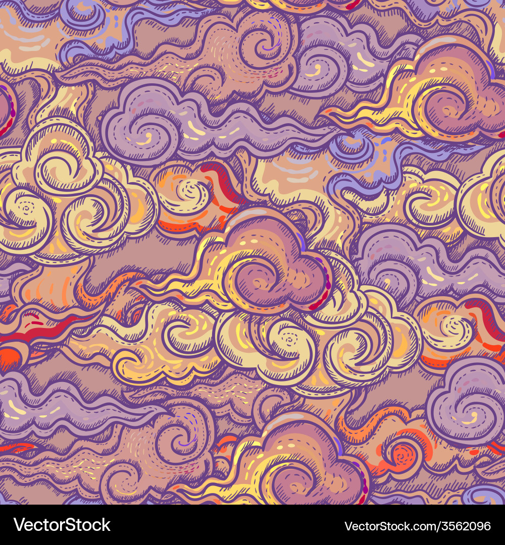 Seamless abstract pattern waves background Vector Image