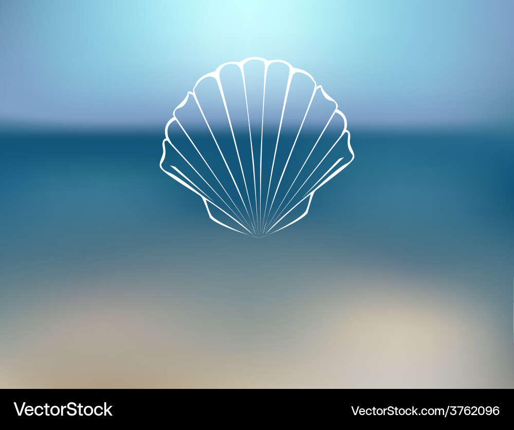 Seashell Ocean Background Royalty Free Vector Image
