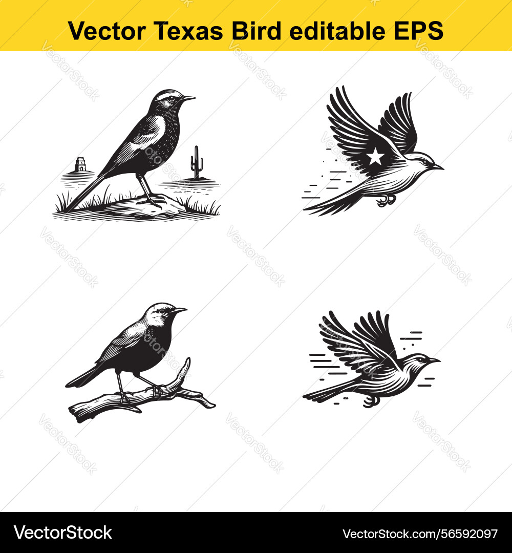 Ai-generated texas state bird art northern Vector Image