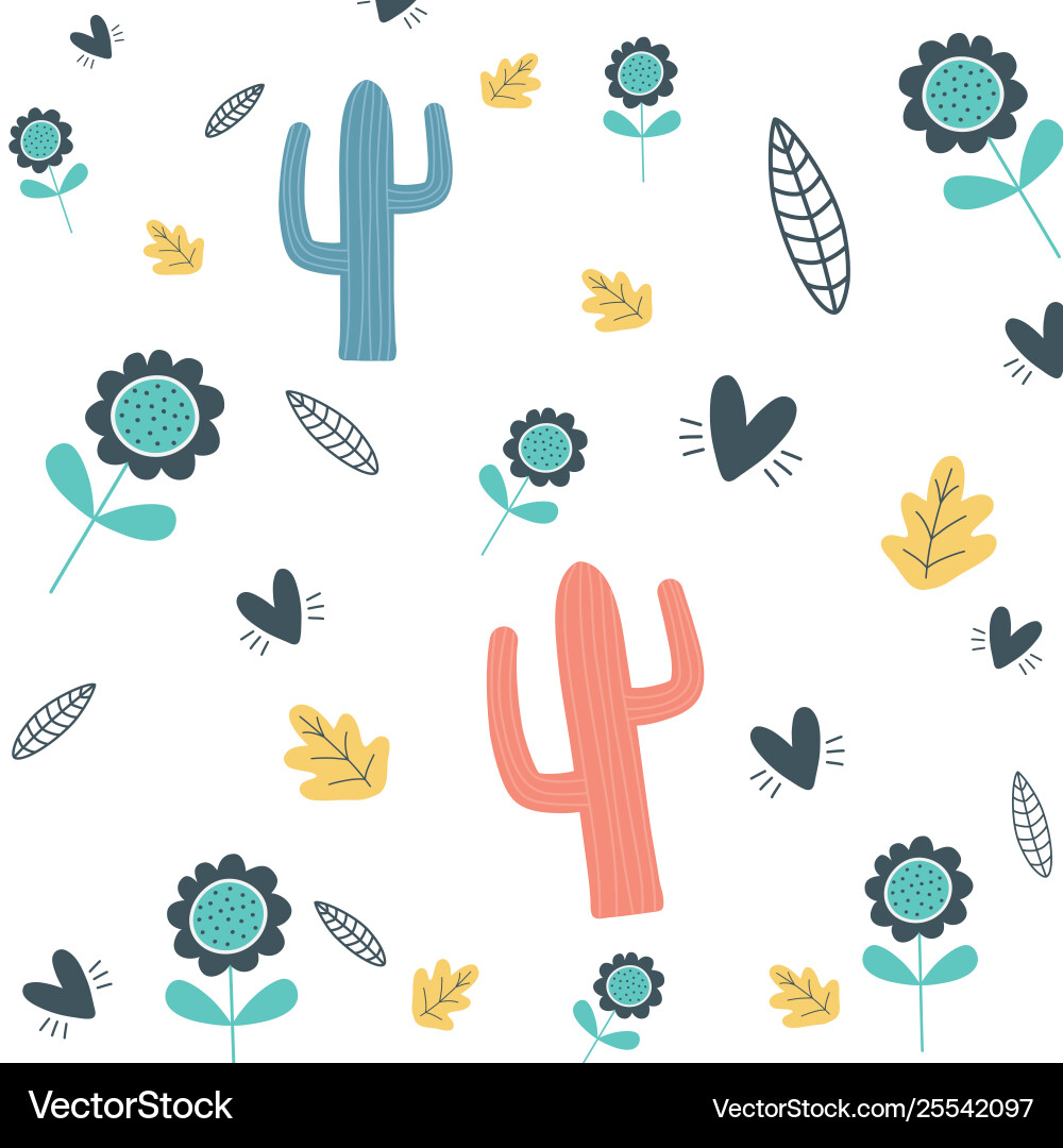 Cactus background design Royalty Free Vector Image
