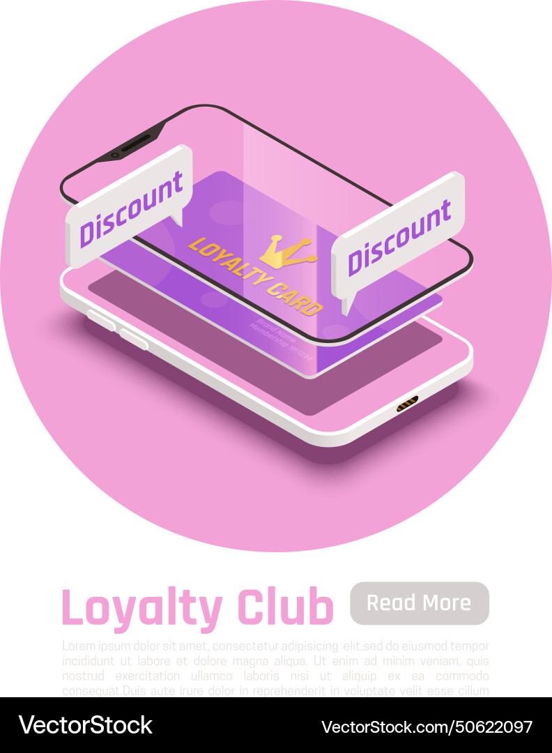 Discount loyalty club background Royalty Free Vector Image