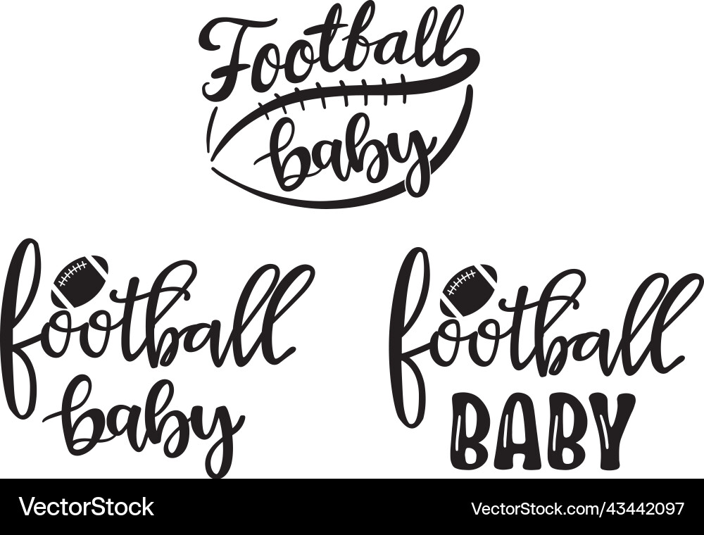 Football baby Royalty Free Vector Image - VectorStock