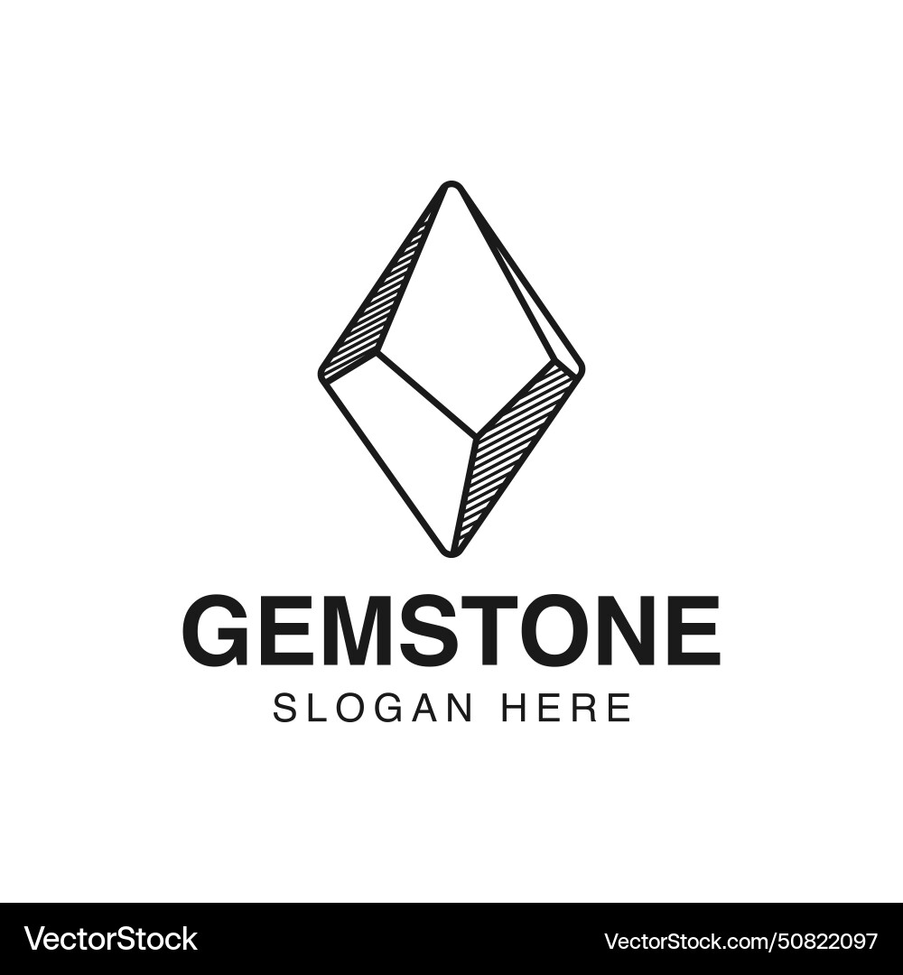 Gemstone logo template Royalty Free Vector Image