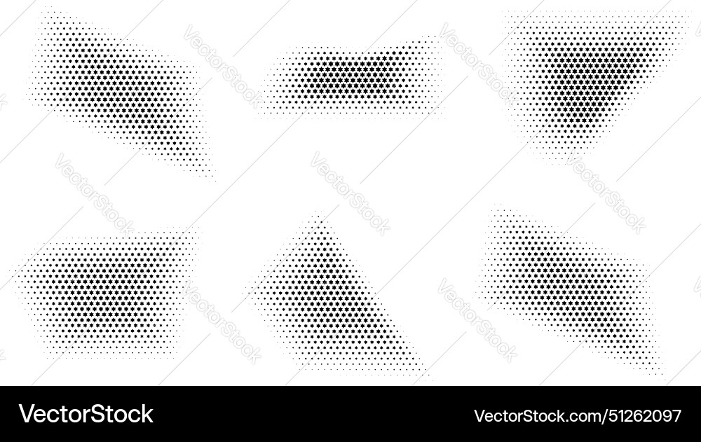 Halftone star pattern reprographic technique Vector Image