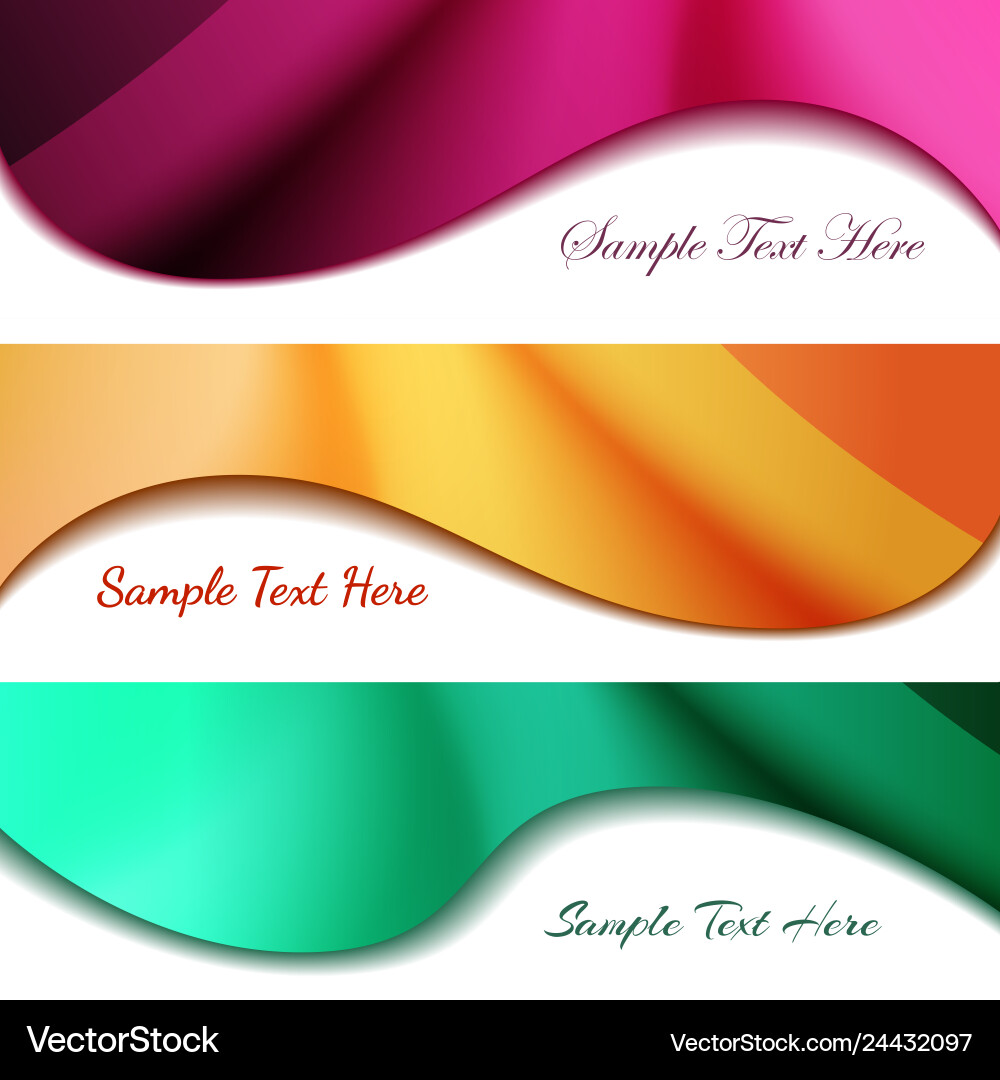 Horizontal banner set Royalty Free Vector Image