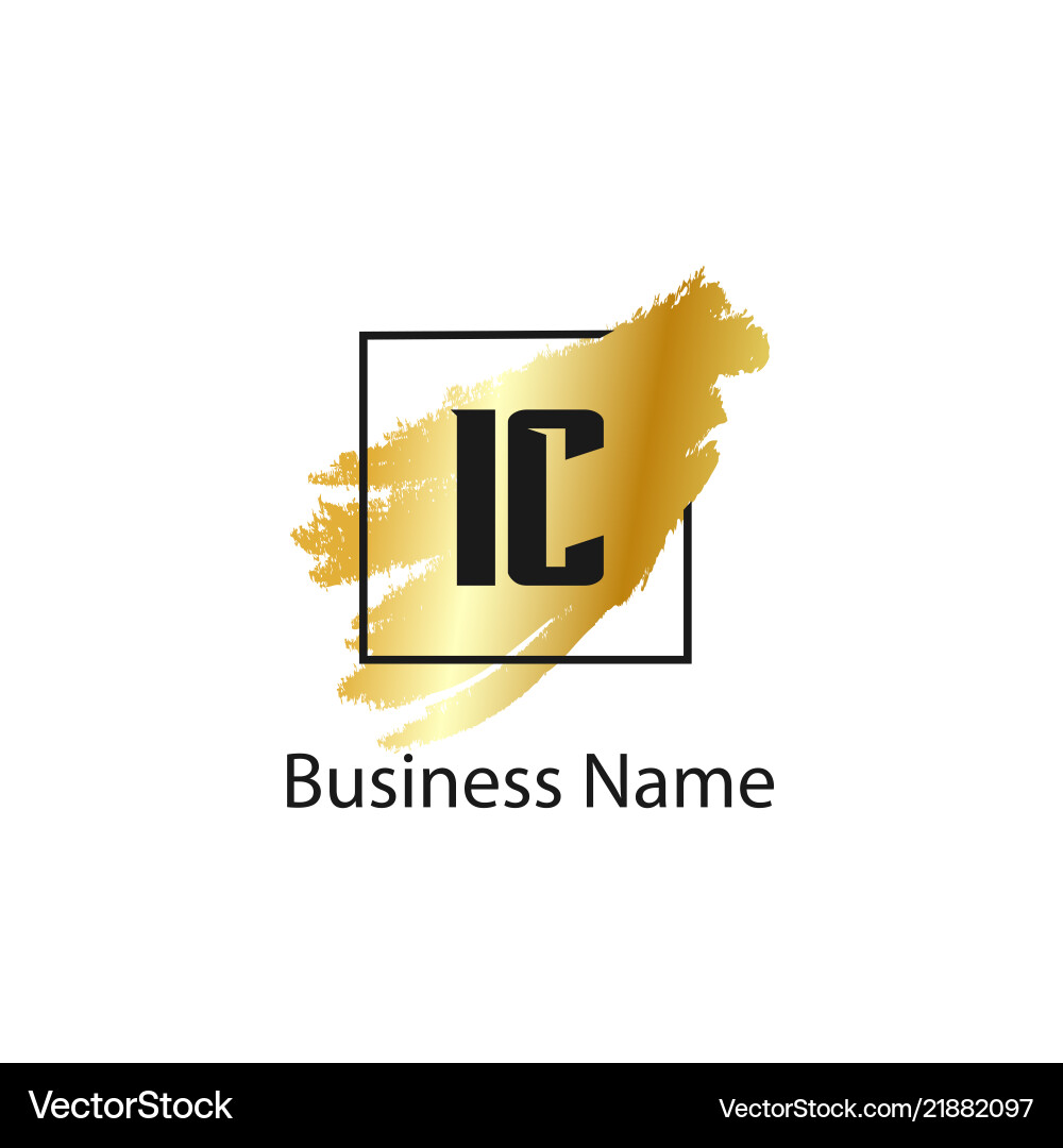 Initial letter ic logo template design Royalty Free Vector