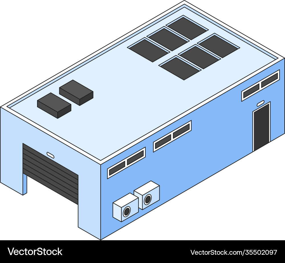 Warehouse building icon Royalty Free Vector Image