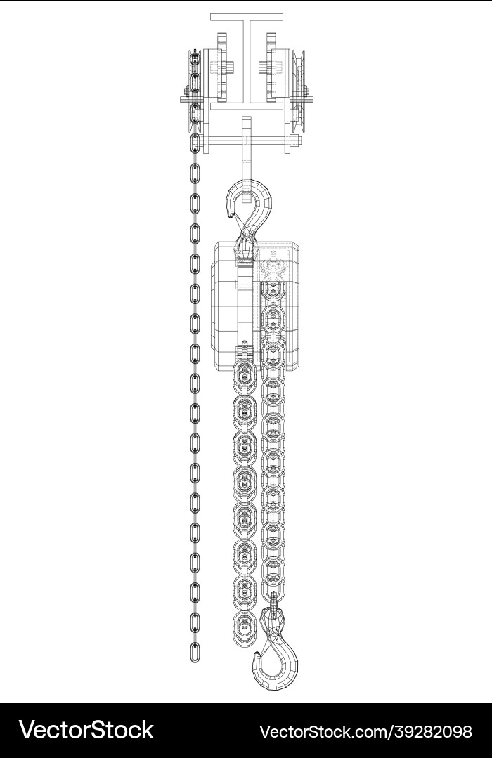 A hoist on the beam Royalty Free Vector Image - VectorStock