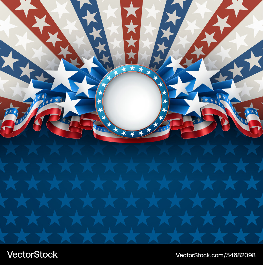 American Patriotic Background Royalty Free Vector Image