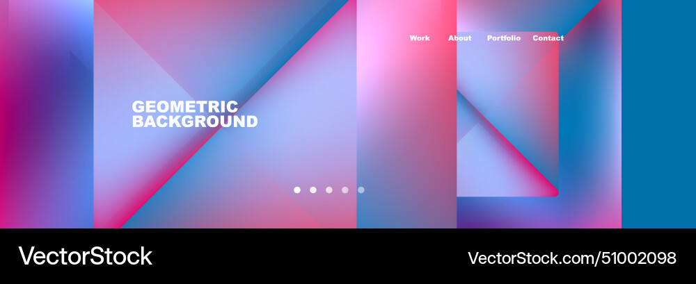 Colorful geometric background with pink and blue Vector Image