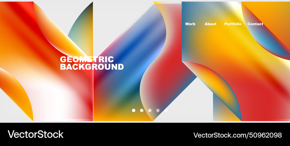 Colorful gradients with abstract geometric shapes Vector Image