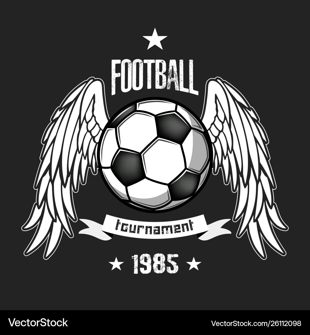 Football logo design template Royalty Free Vector Image