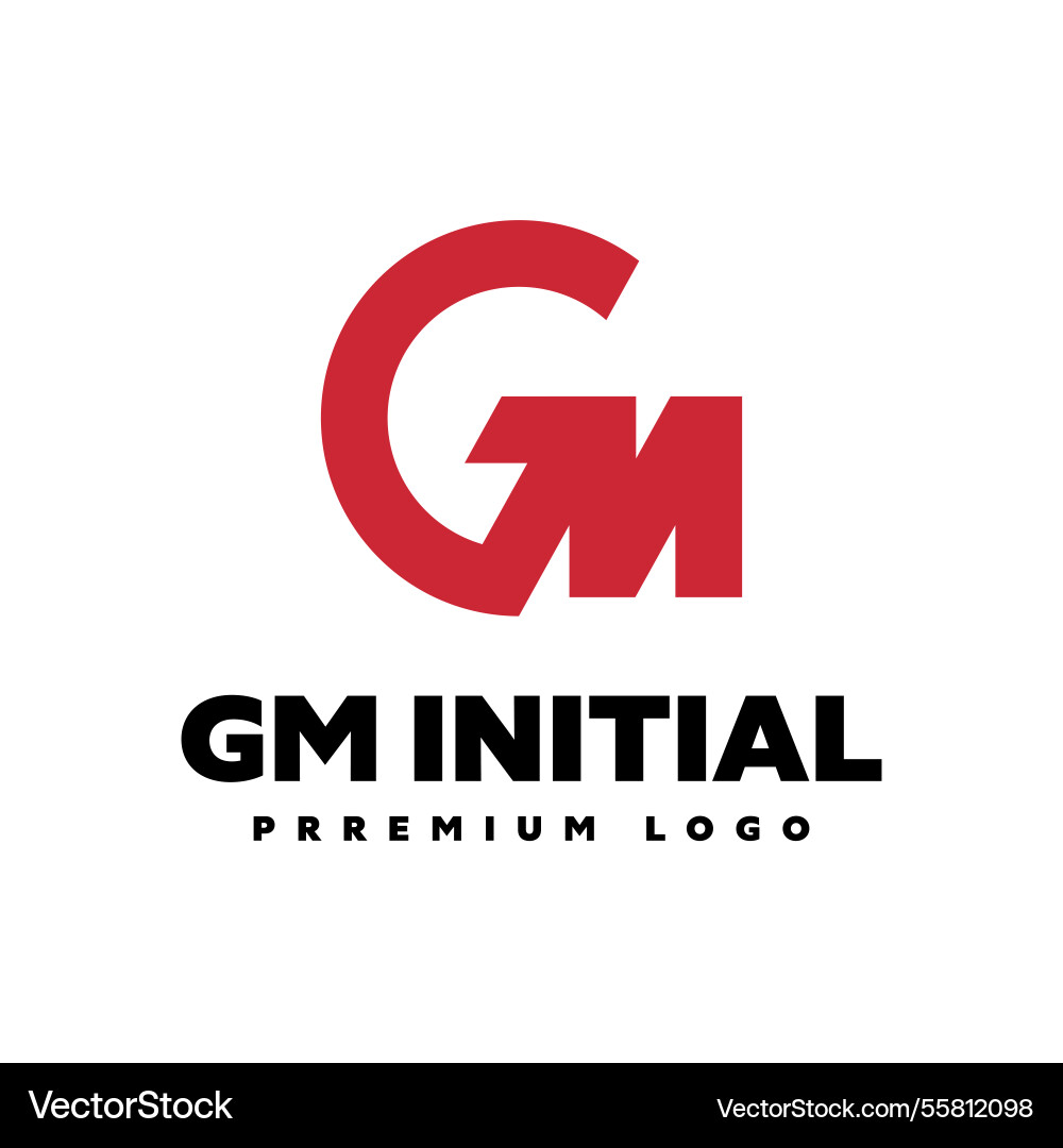 Gm initial logo Royalty Free Vector Image - VectorStock