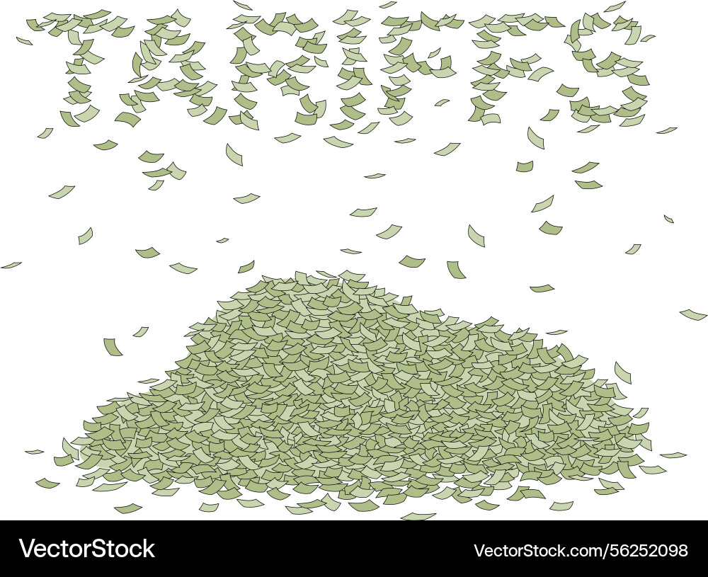Money from tariffs Royalty Free Vector Image - VectorStock