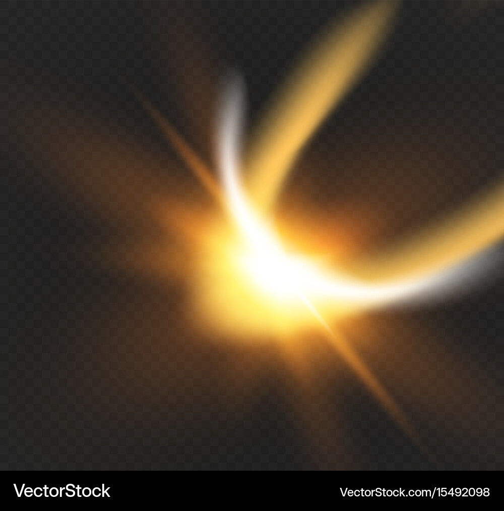 Star on a transparent backgroundlight effect Vector Image