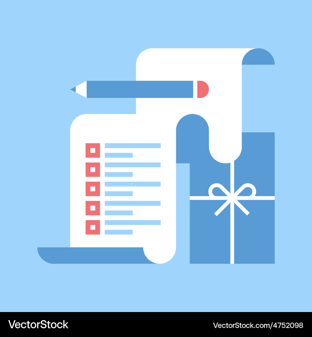 Wish list Royalty Free Vector Image - VectorStock
