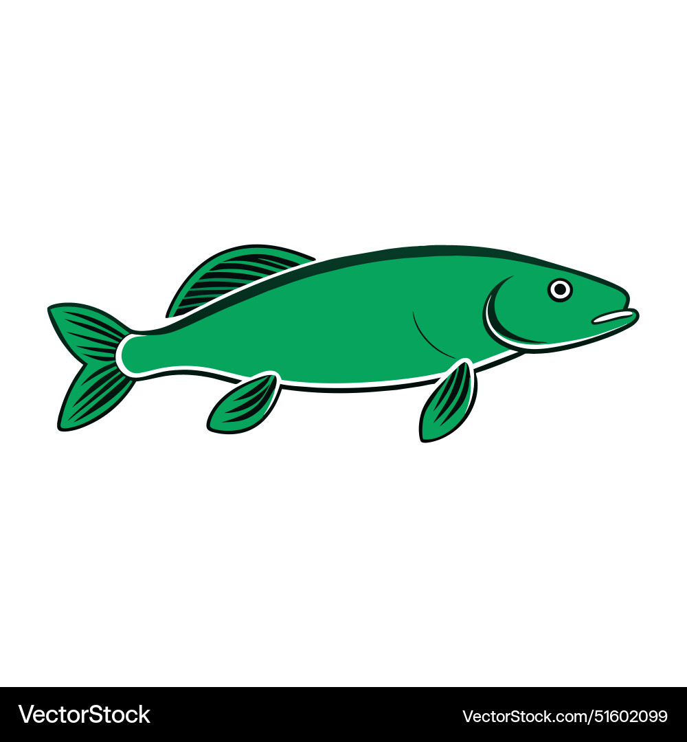 Arapaima gigantic fish dancing icon Royalty Free Vector