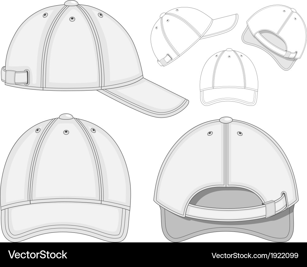 Baseball Cap Front View Royalty Free Vector Image