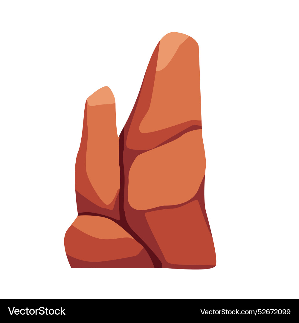 Desert rock stone formation Royalty Free Vector Image