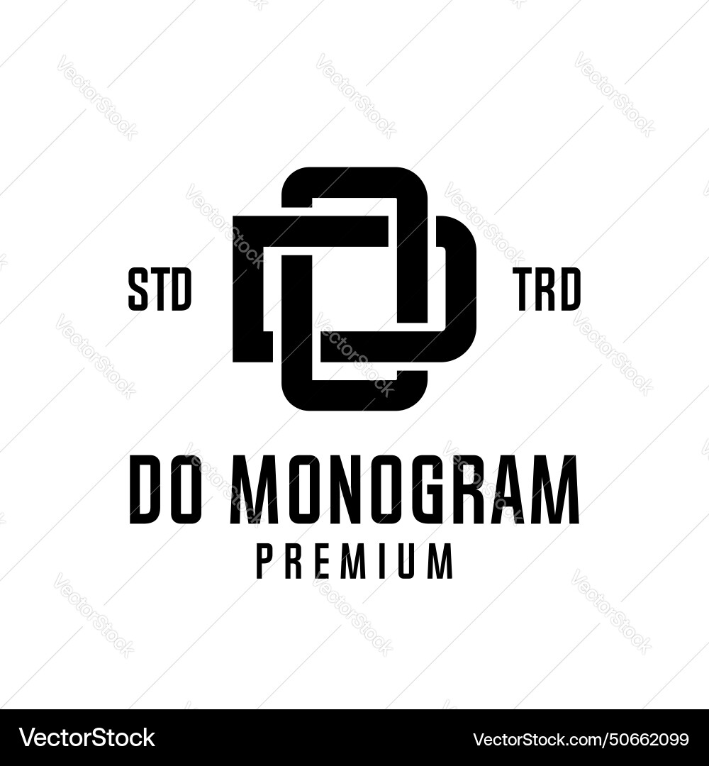 Do letter initial logo icon template Royalty Free Vector