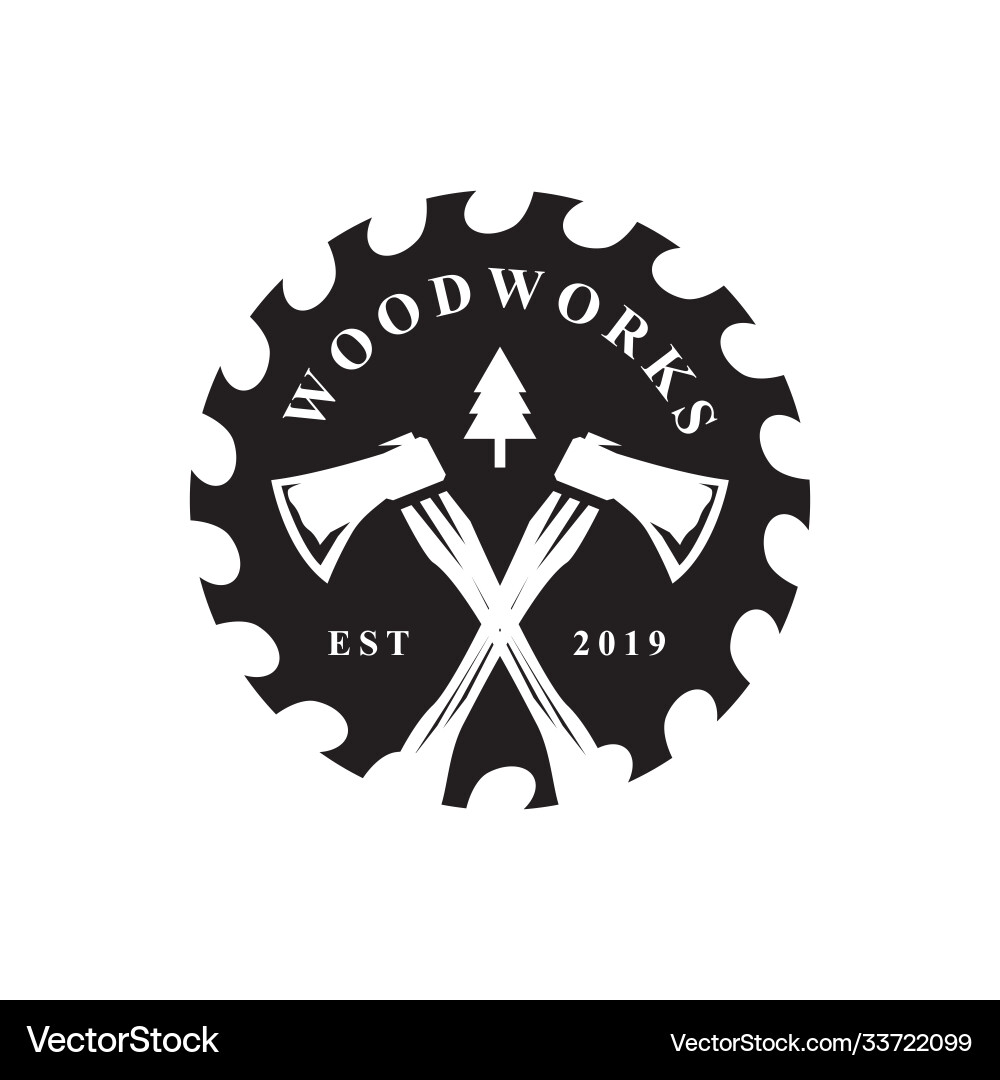 Hand with axe icon symbol logo design template Vector Image