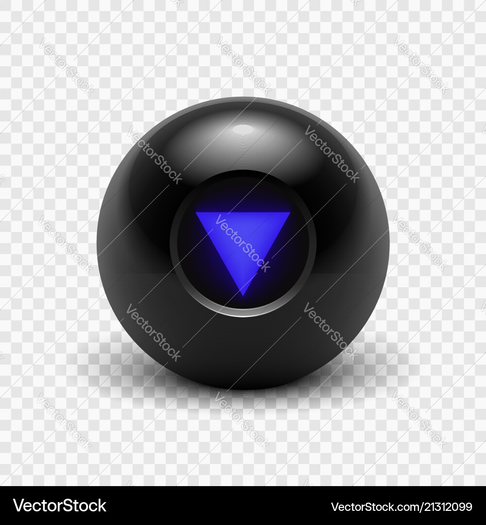 Magic 8 ball eight isolated Royalty Free Vector Image