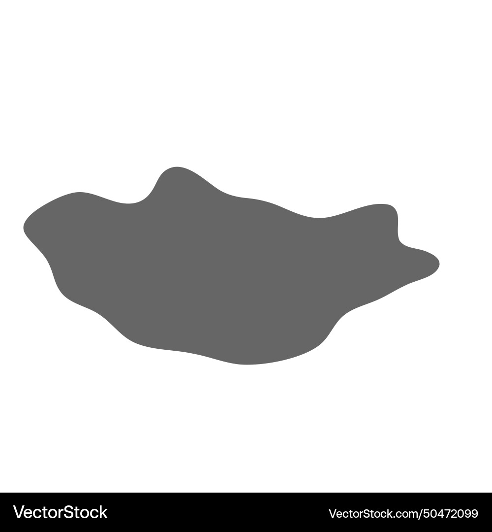 Mongolia simplified smooth country map Royalty Free Vector