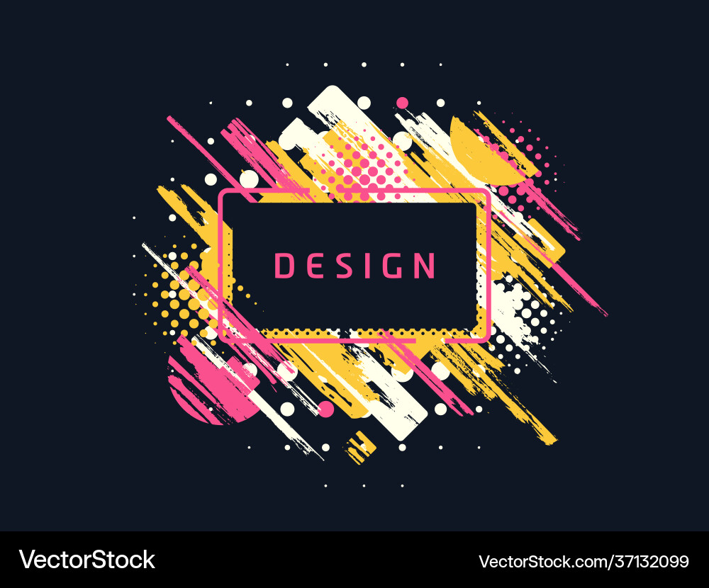 Paint brush promotion template design Royalty Free Vector