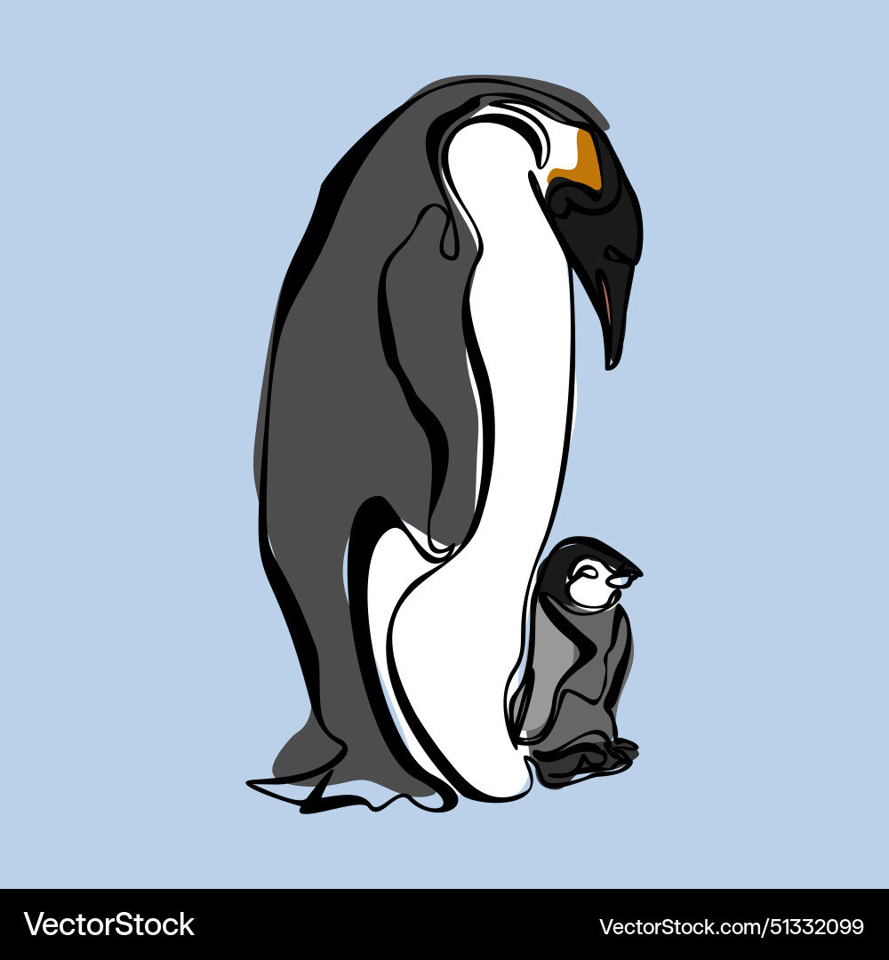 Penguin cartoon style isolated Royalty Free Vector Image