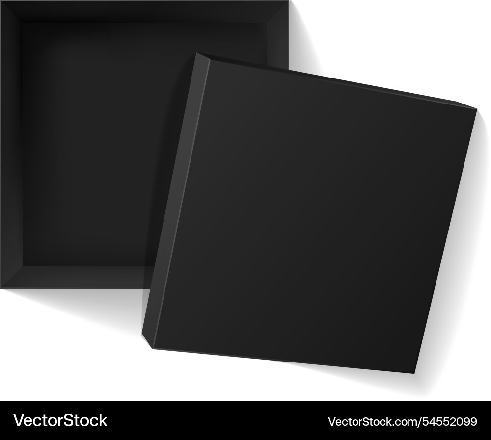 Realistic 3d of a black square Royalty Free Vector Image