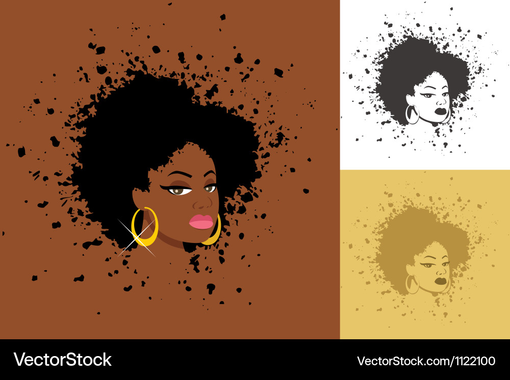 Afro Royalty Free Vector Image - VectorStock