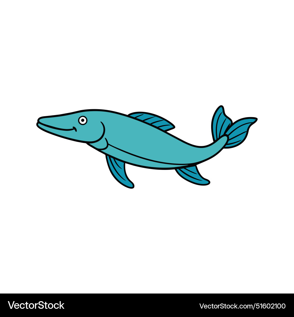 Arapaima gigantic fish flies icon Royalty Free Vector Image