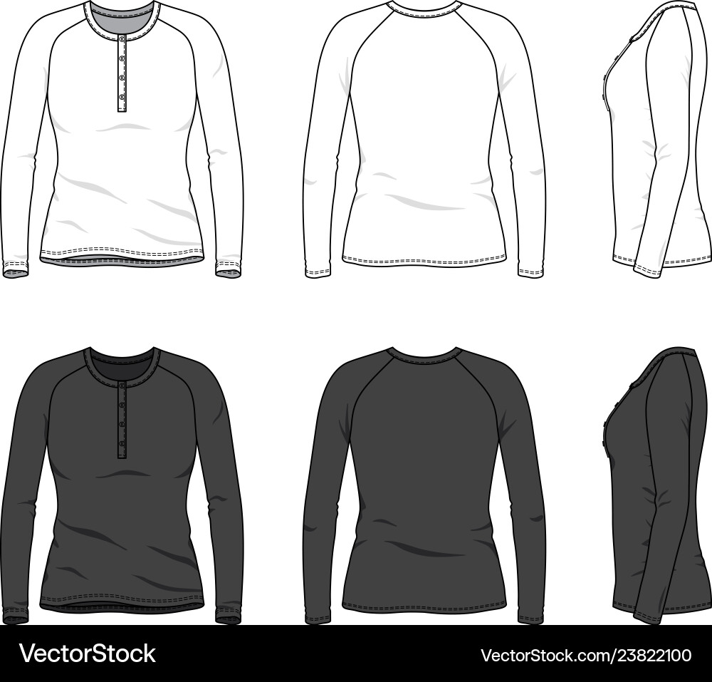 Blank clothing templates Royalty Free Vector Image