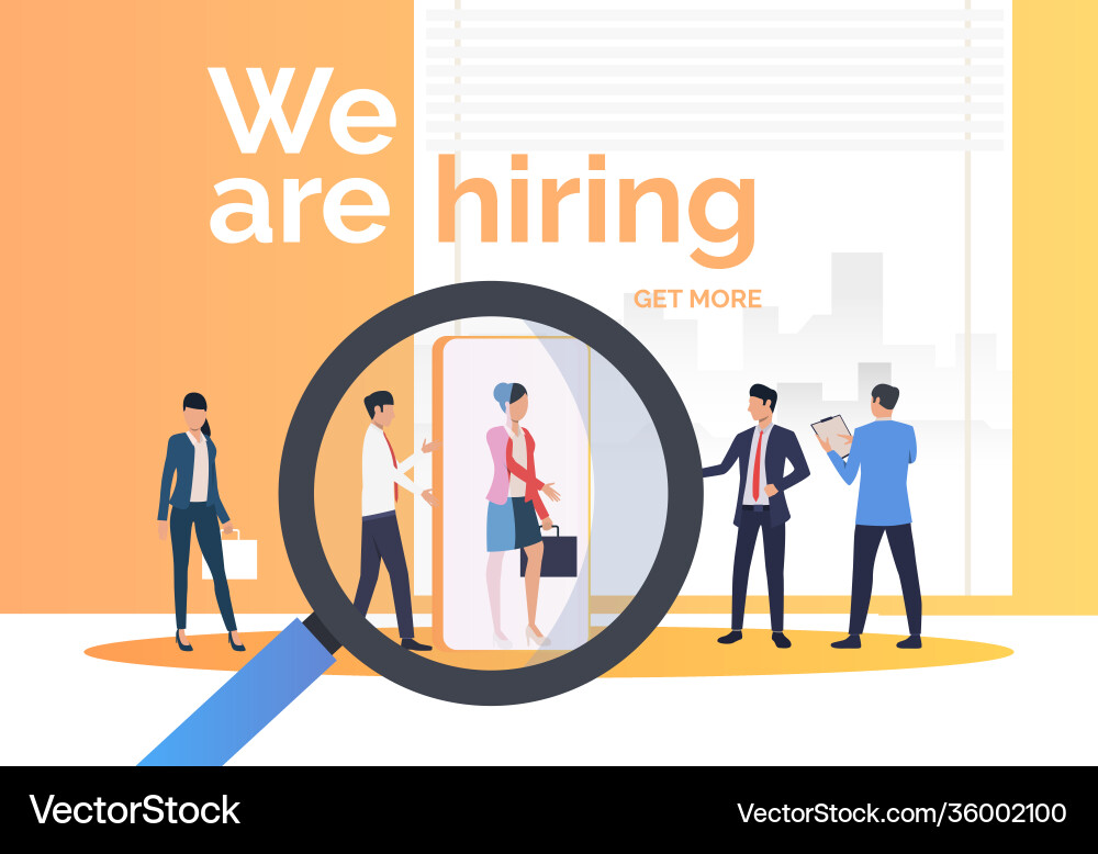 Company hiring job candidates Royalty Free Vector Image